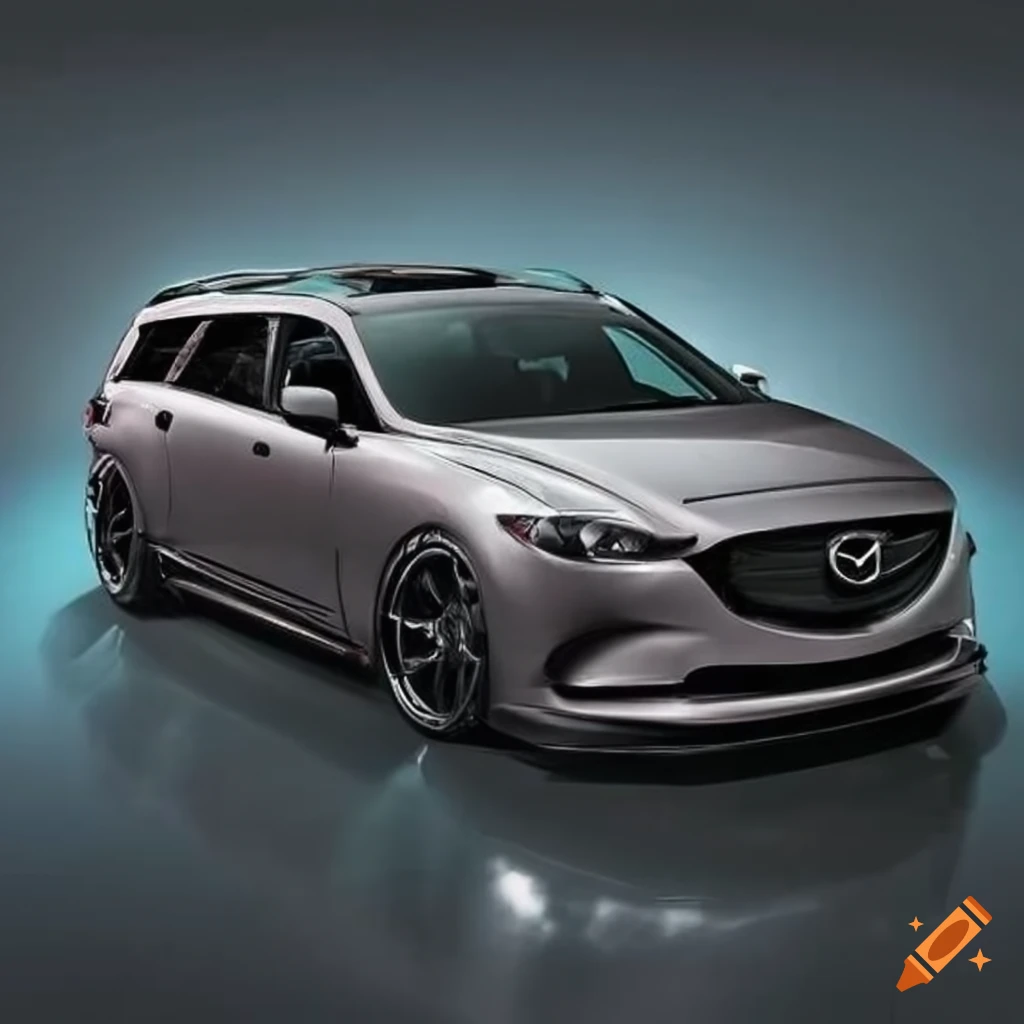 Customized Mazda Speed6 wagon with racing accents and metallic finish ...