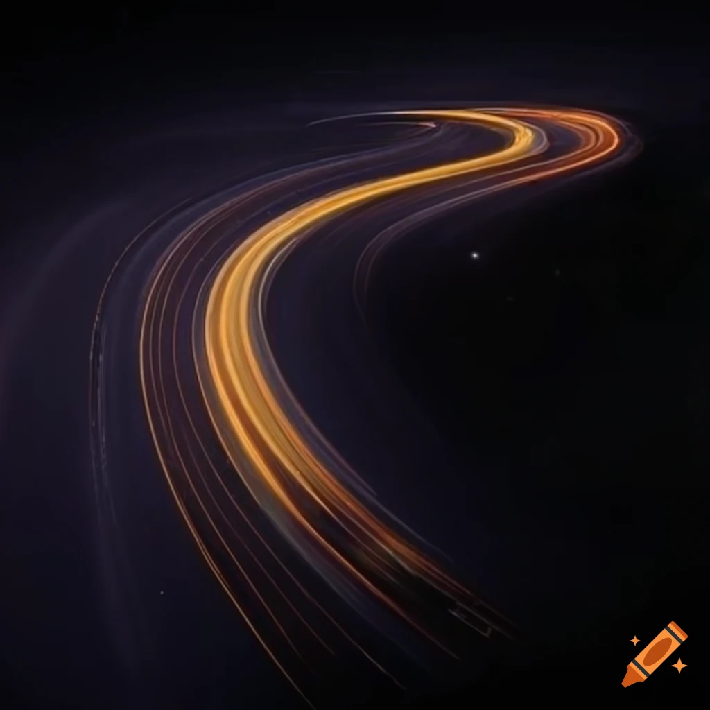 Highway in outer space on Craiyon