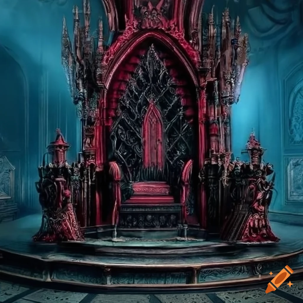 Gothic castle throne room on Craiyon