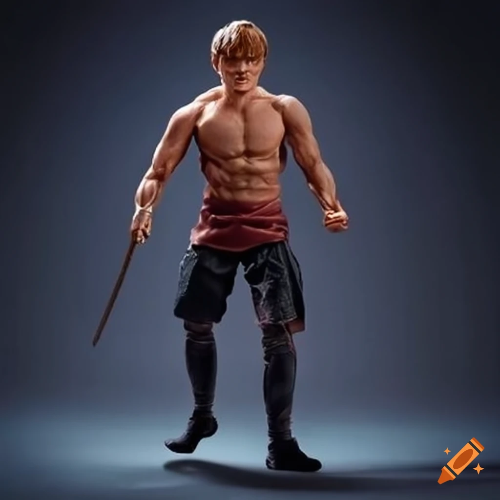 Powerful and muscular figure working out in gym clothes on Craiyon