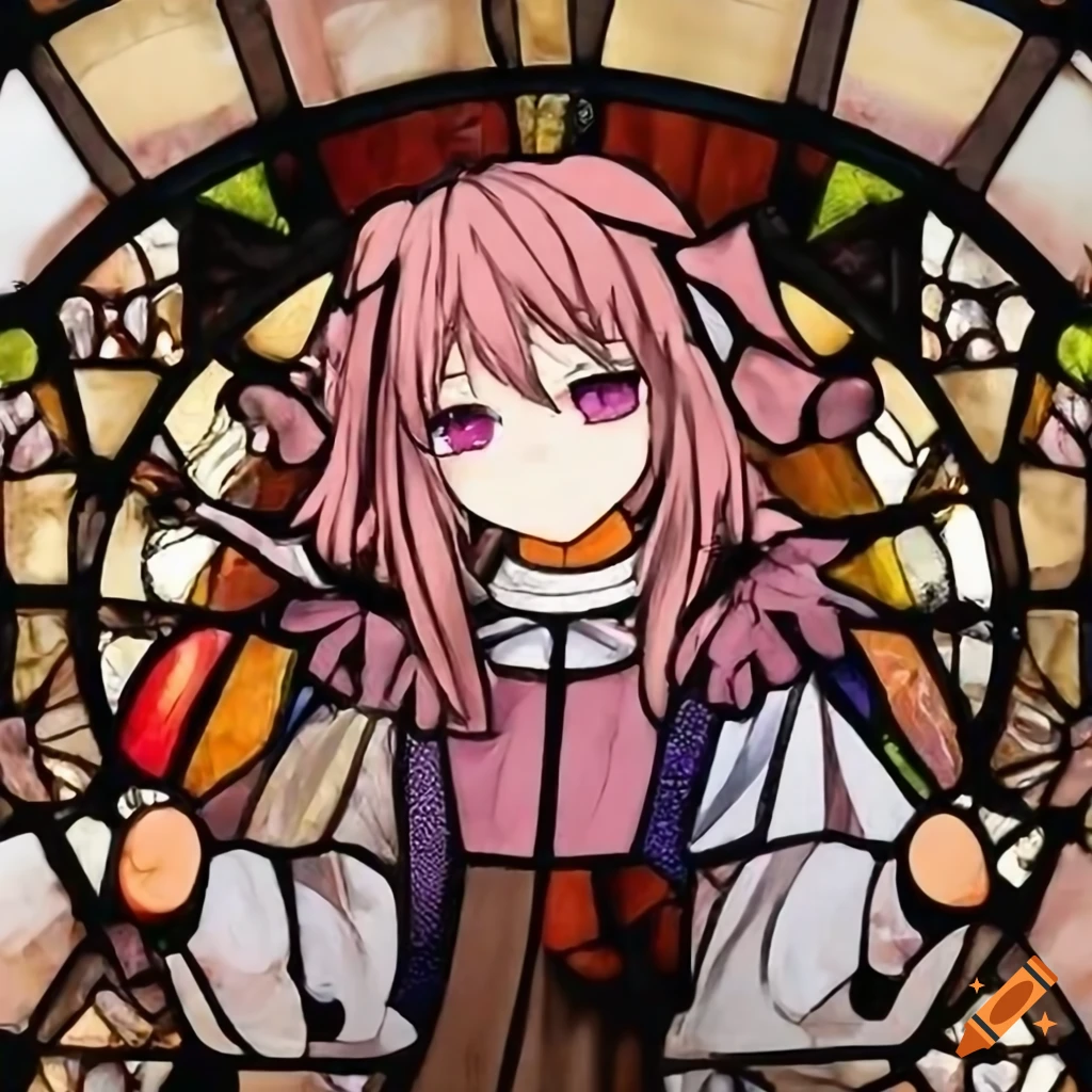 Astolfo stained glass window on Craiyon