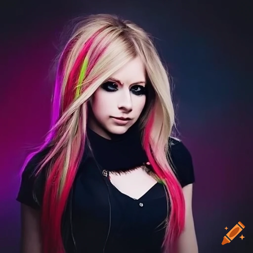 Avril lavigne cosplaying on Craiyon