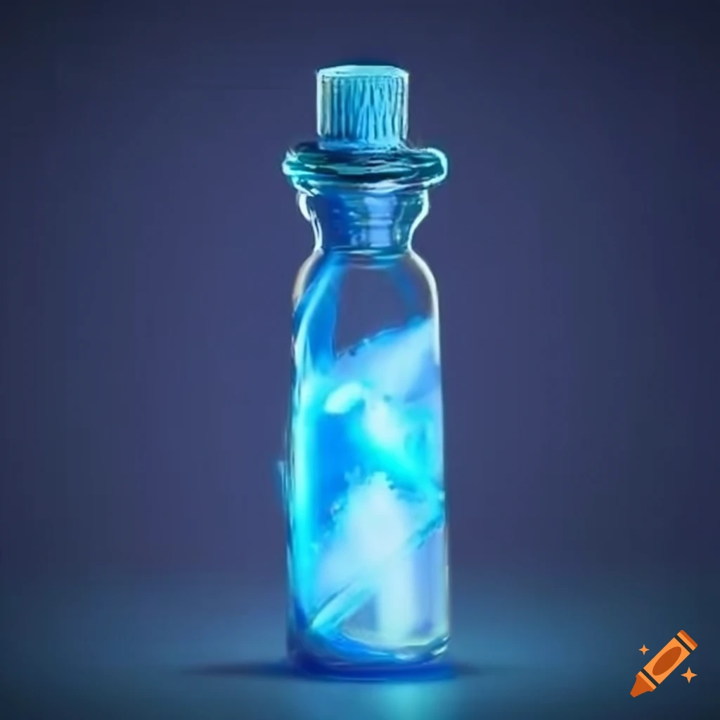 Magic blue vial of intelligence on Craiyon