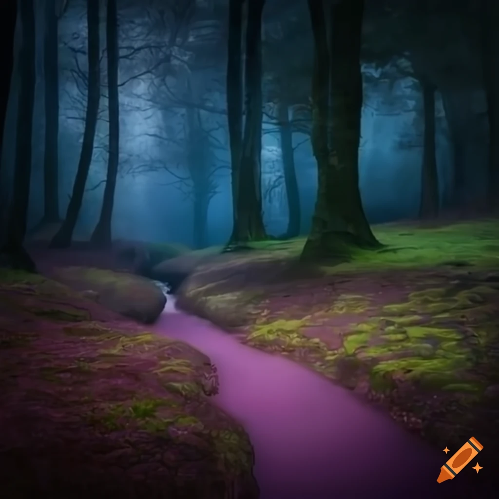 Alice in wonderland themed landscape on Craiyon