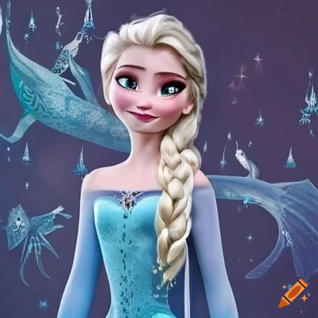 Elsa character on Craiyon