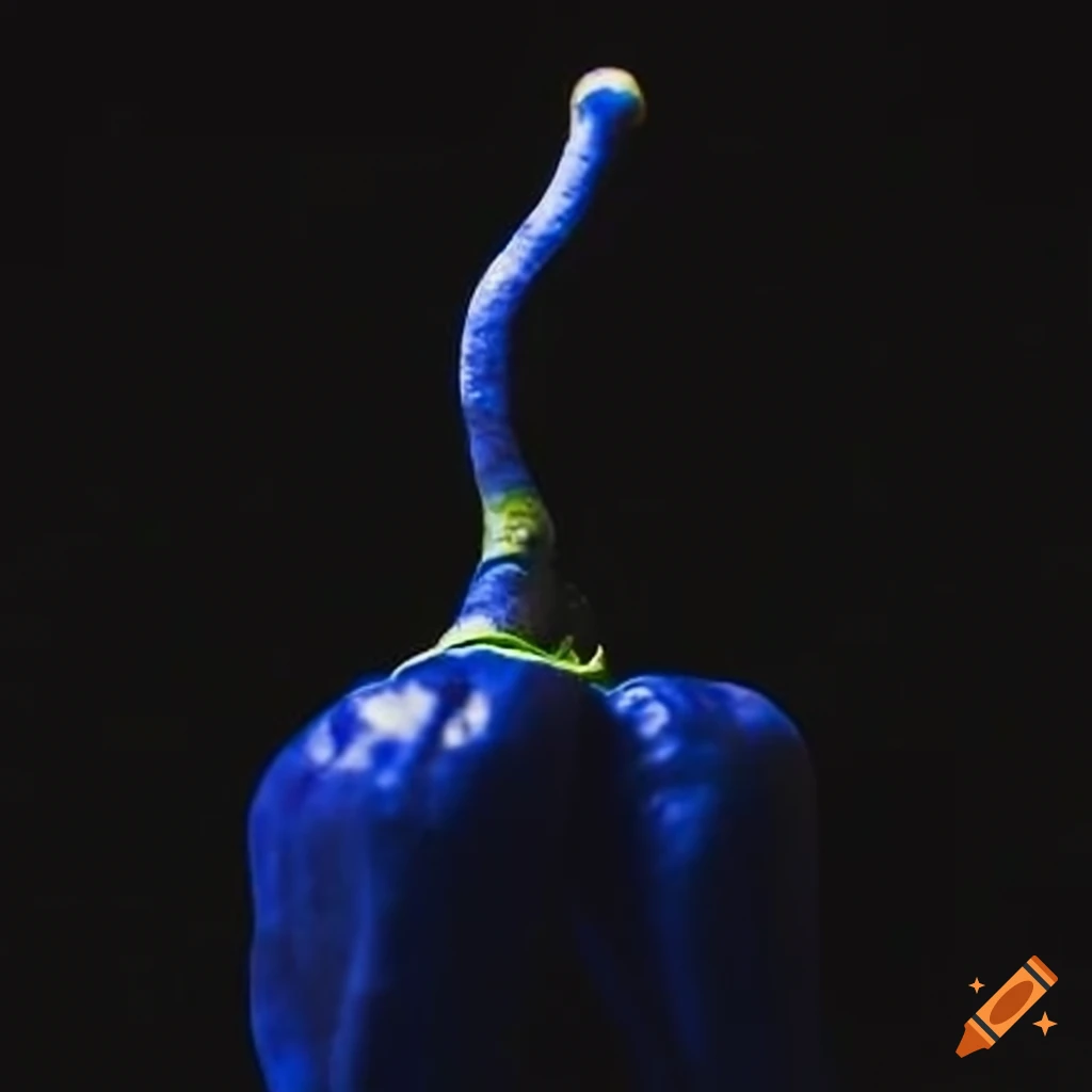 Blue chili peppers on Craiyon