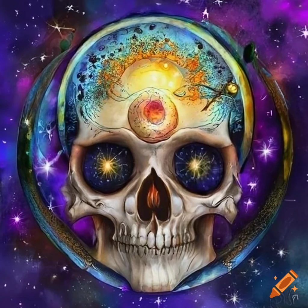 Celestial skull on Craiyon