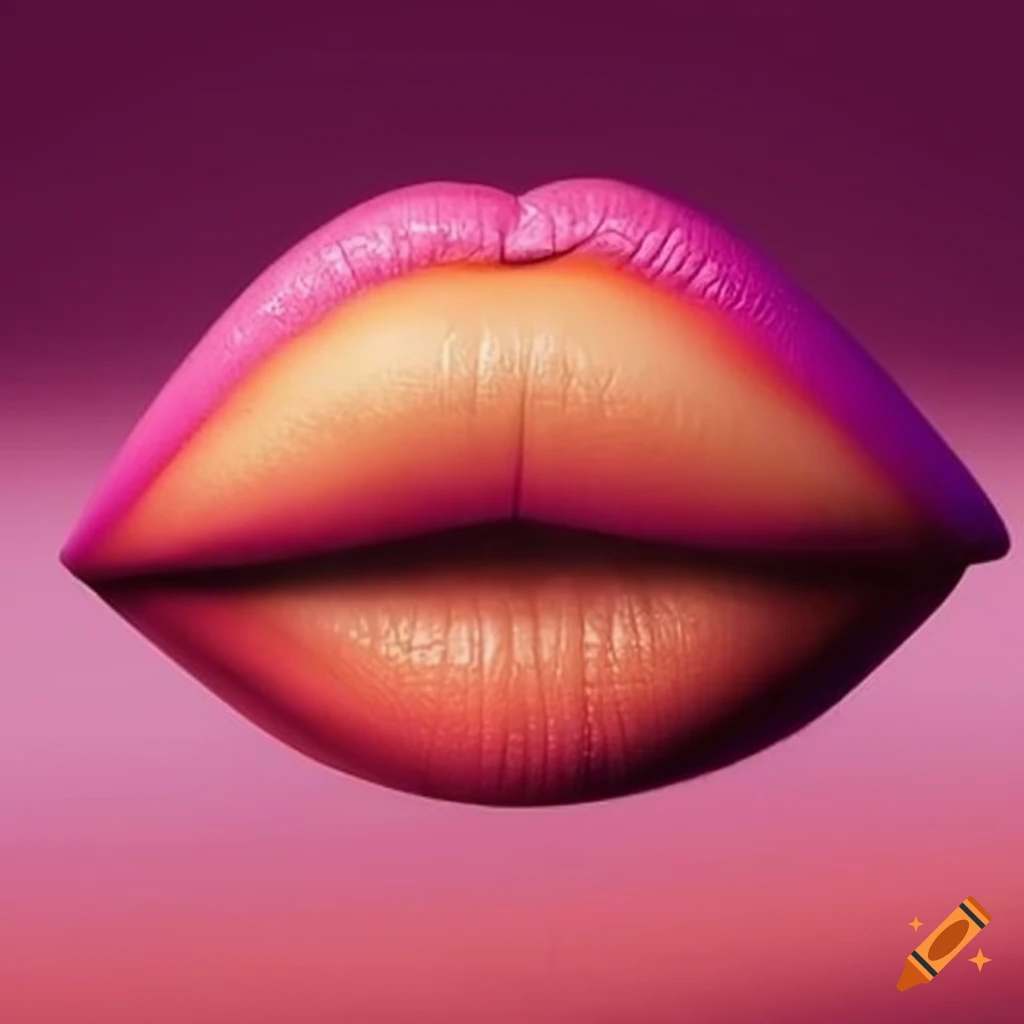 Surreal impossibly tall opened lips on Craiyon