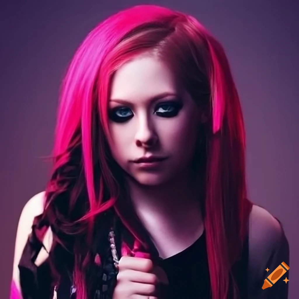 Cosplaying avril lavigne from a bird's eye view on Craiyon