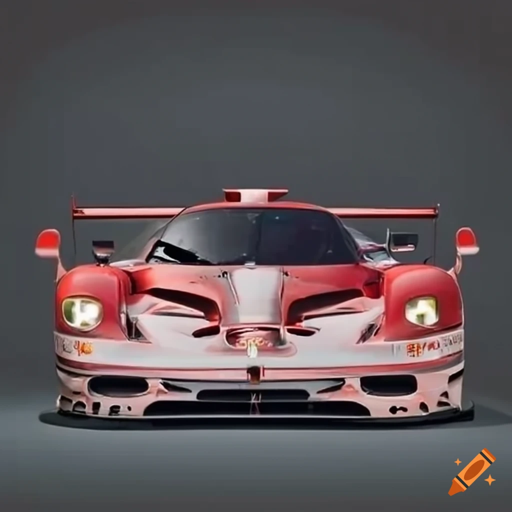 Ferrari f50 transformed into a gt1 race car on Craiyon