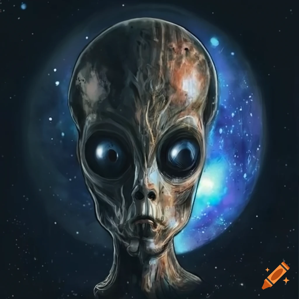 Space alien artwork on Craiyon