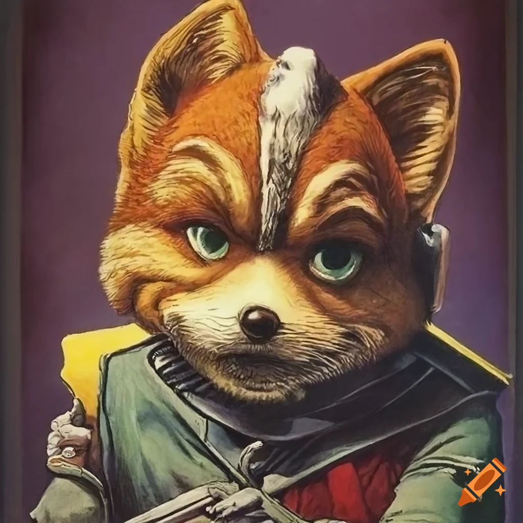 Exploring the world of star fox in a vintage poster by norman rockwell ...