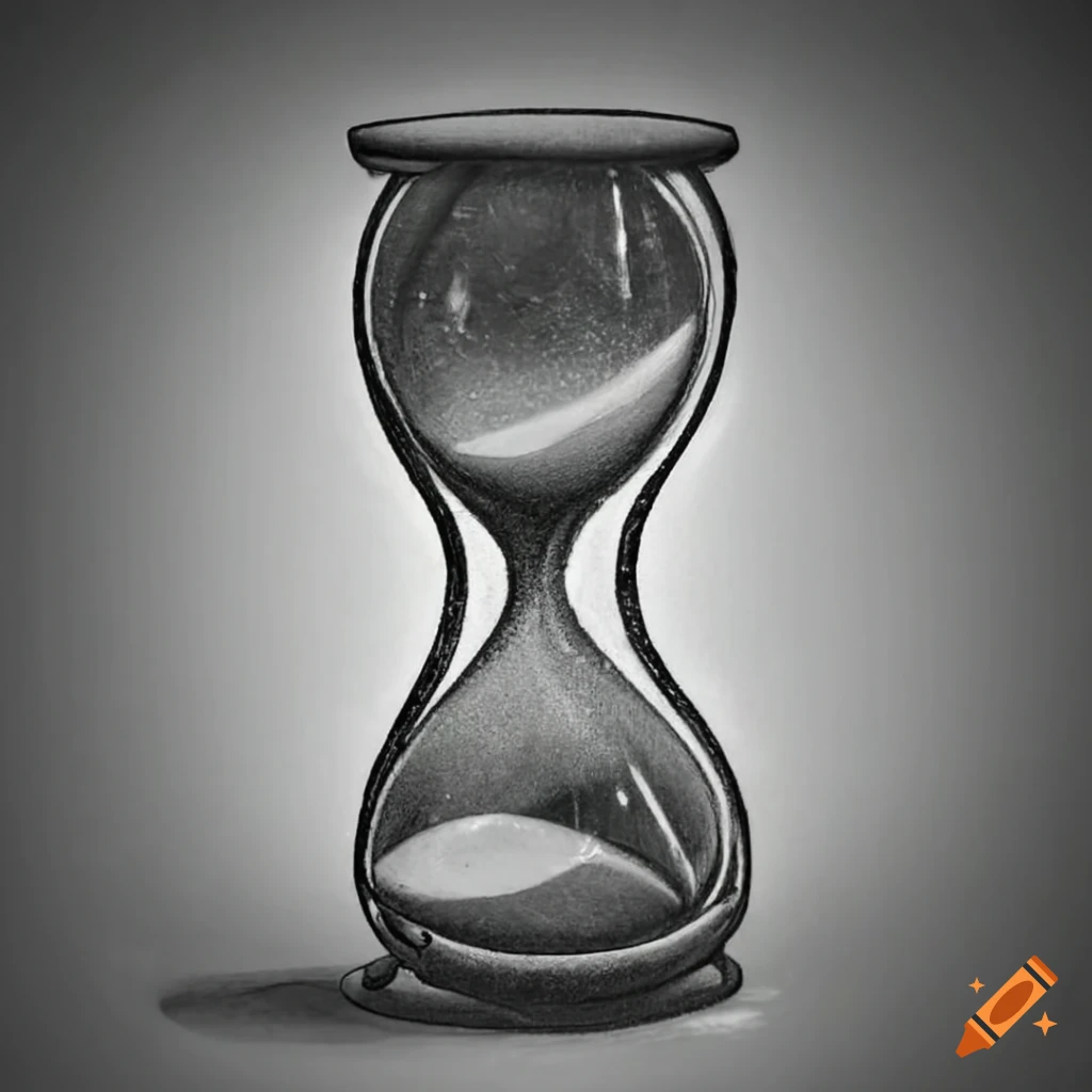 Hourglass with sand flowing upward symbolizing time reversal, tattoo ...