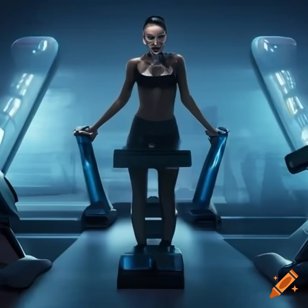 Futuristic fitness machine on Craiyon