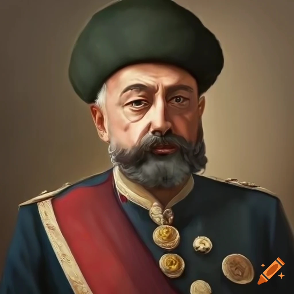 Portrait of an ottoman pasha in a realistic style on Craiyon