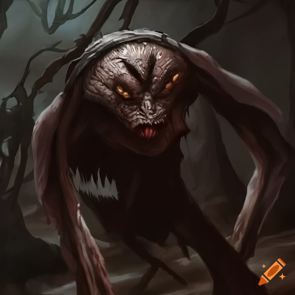 Small eyeless eldrazi creature from mtg fantasy art on Craiyon