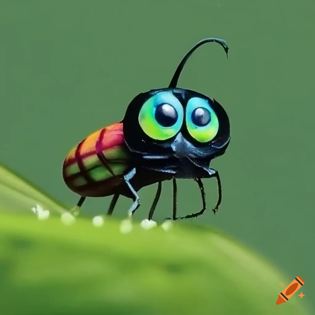 Deathleaf surrounded by smiley bugs on Craiyon