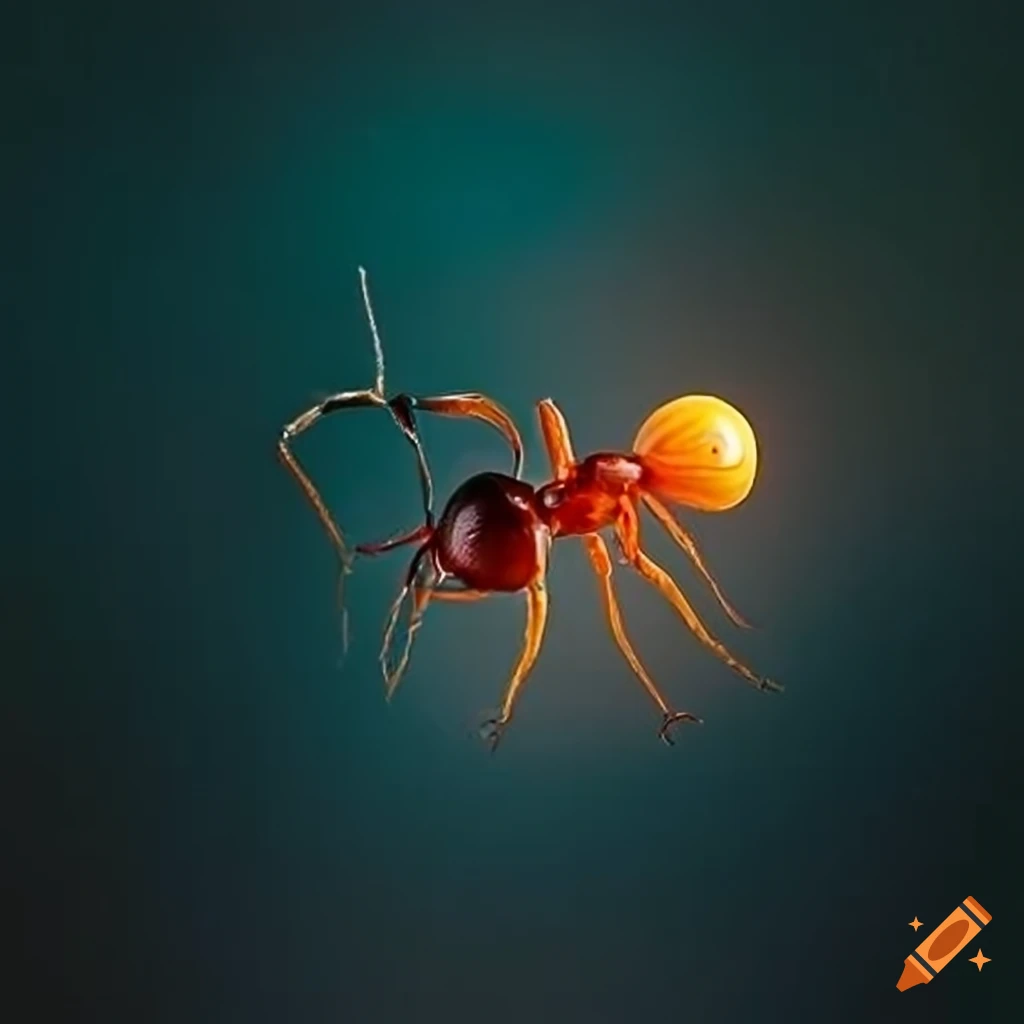 Bioluminescent ant on Craiyon