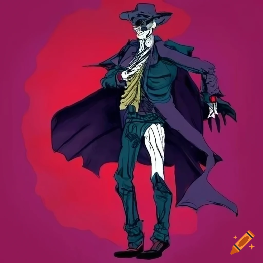Illustration of detective skeleton skulduggery pleasant from comics on ...