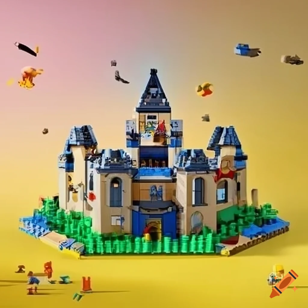 Impressive large lego castle on Craiyon