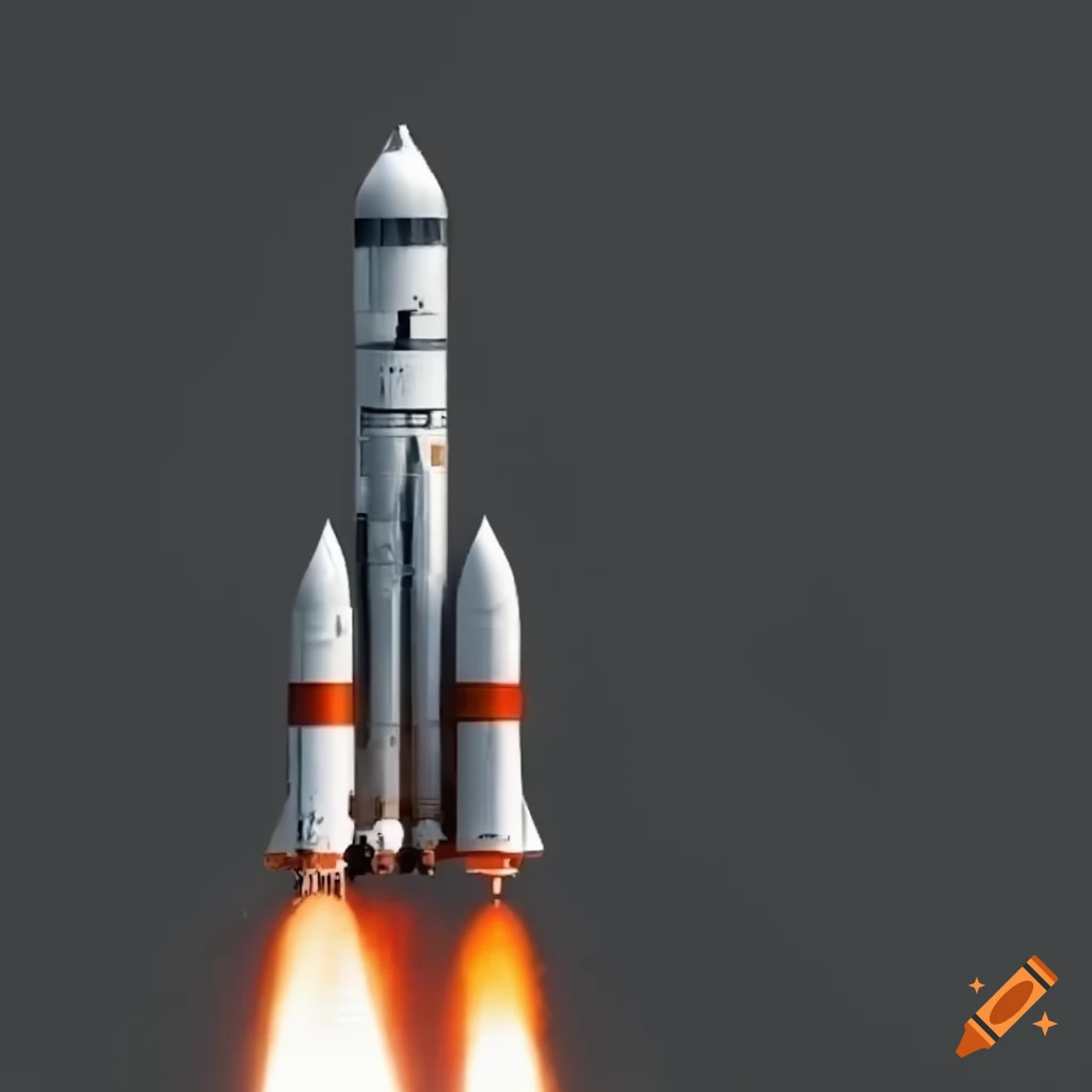 Flying rocket in a realistic setting on Craiyon