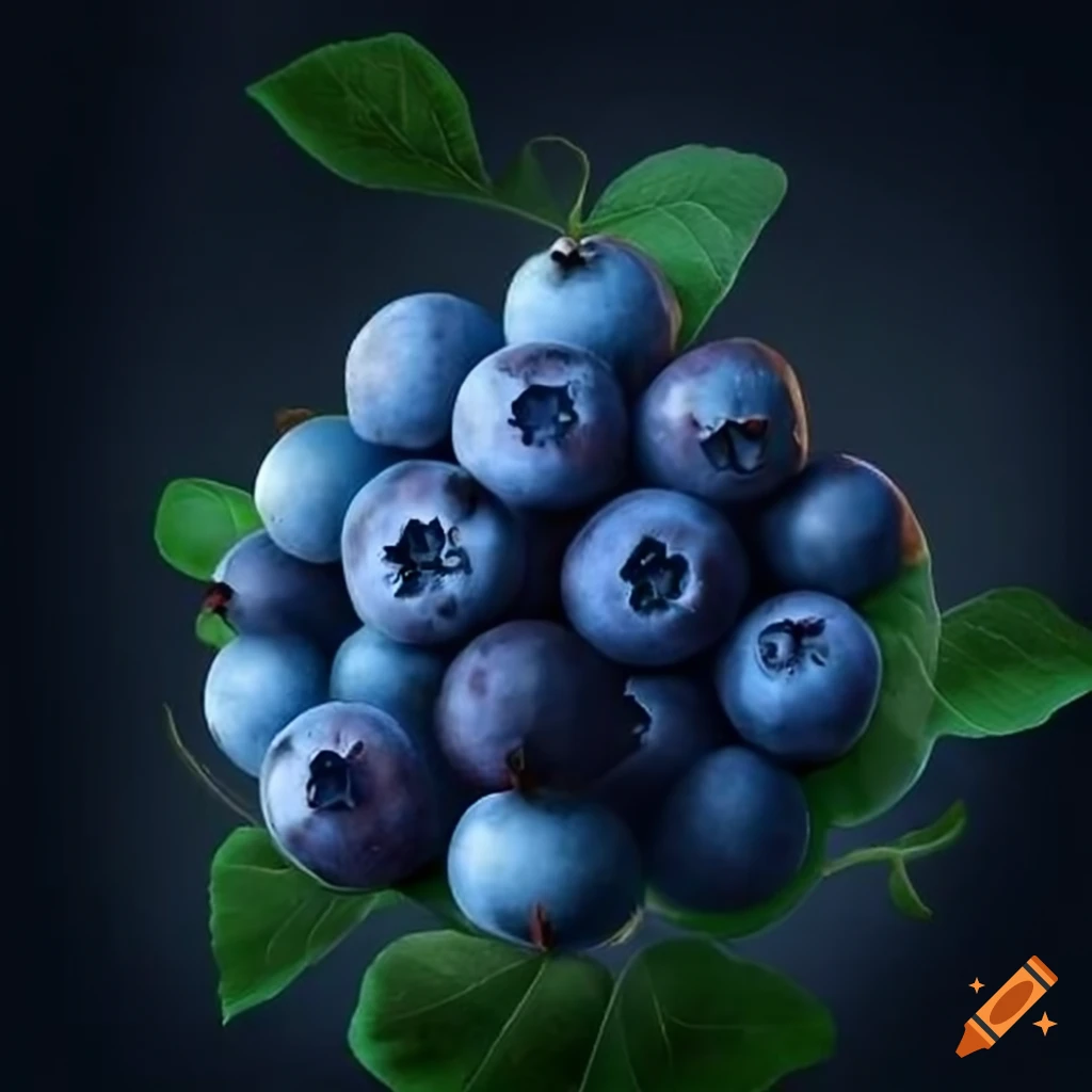 Blueberry king illustration on Craiyon