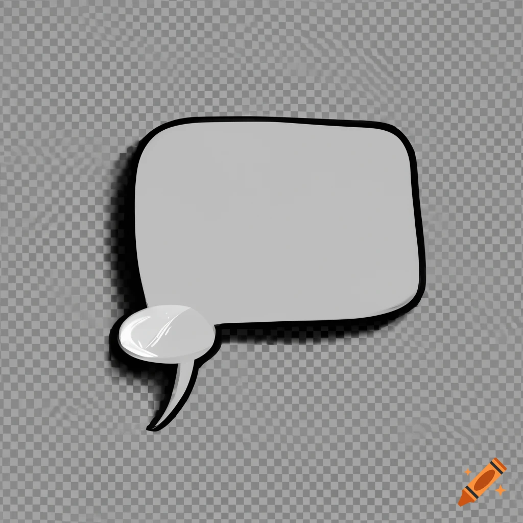 Empty comic dialogue on white background on Craiyon