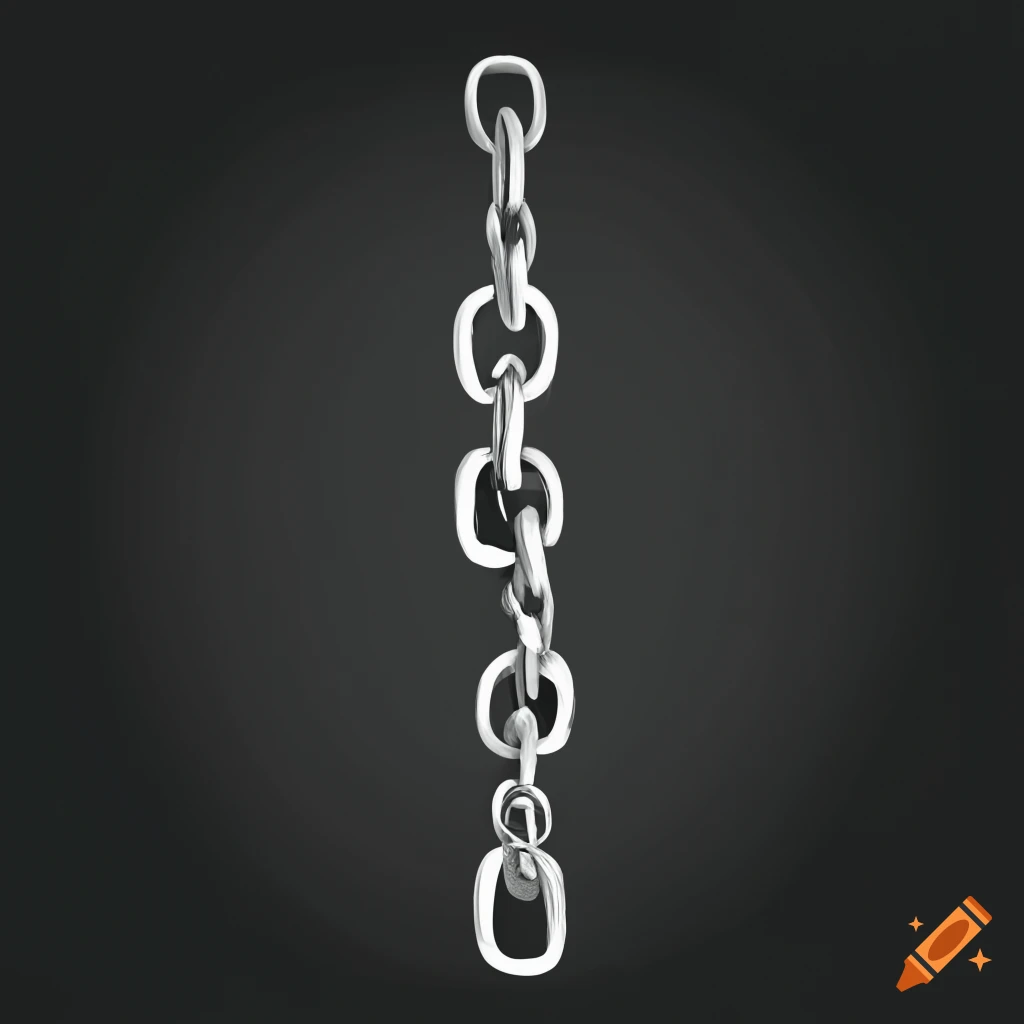 Black and white drawing of chains and ropes on a transparent background ...