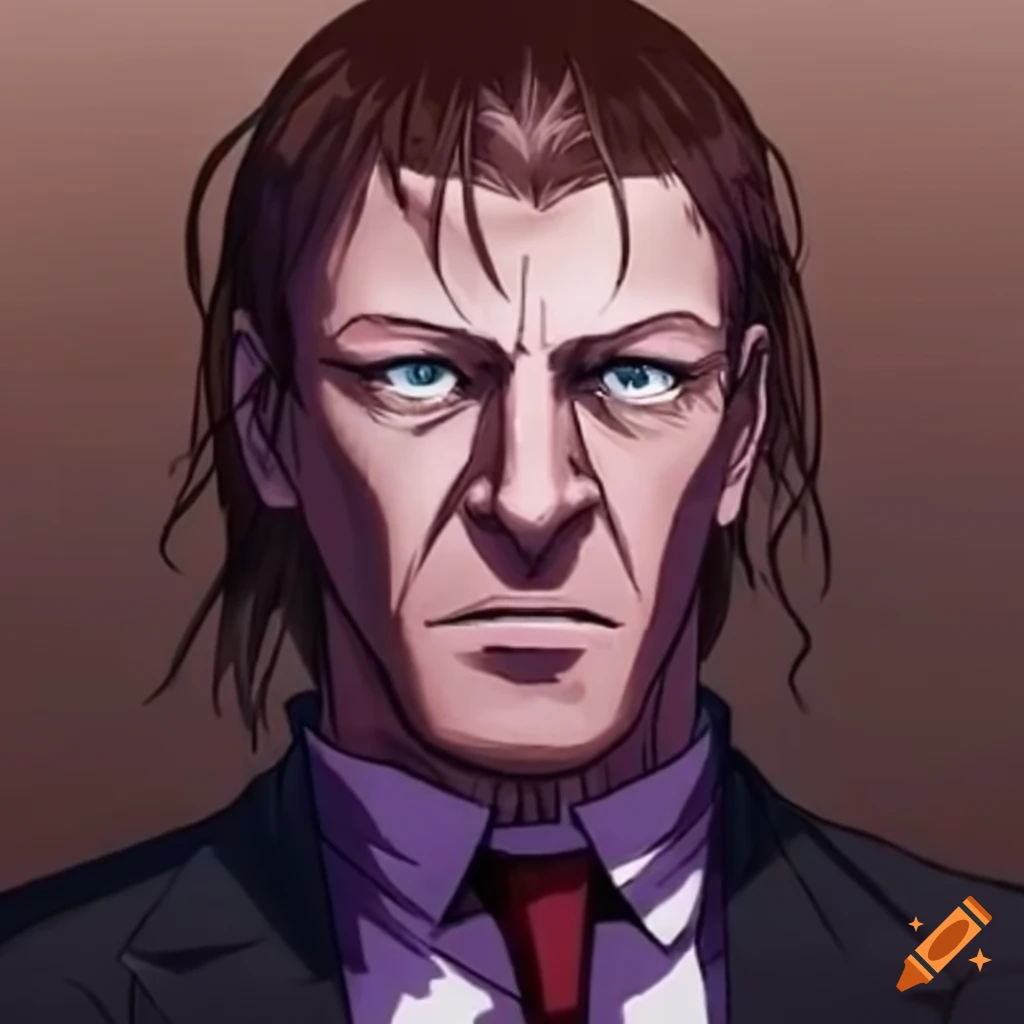 Sean bean in anime style on Craiyon