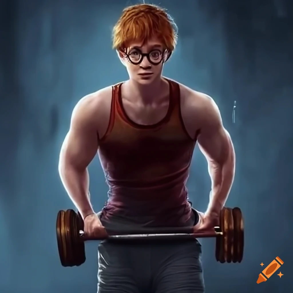 Harry potter showing impressive strength and determination in gym ...