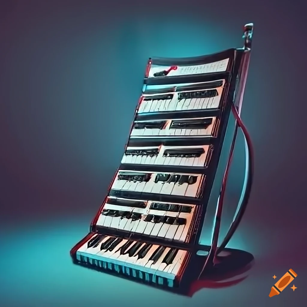 C major first inversion piano chord highlighted keys on Craiyon