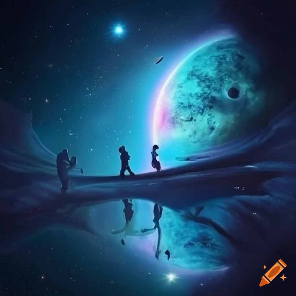 Traveling through space on Craiyon