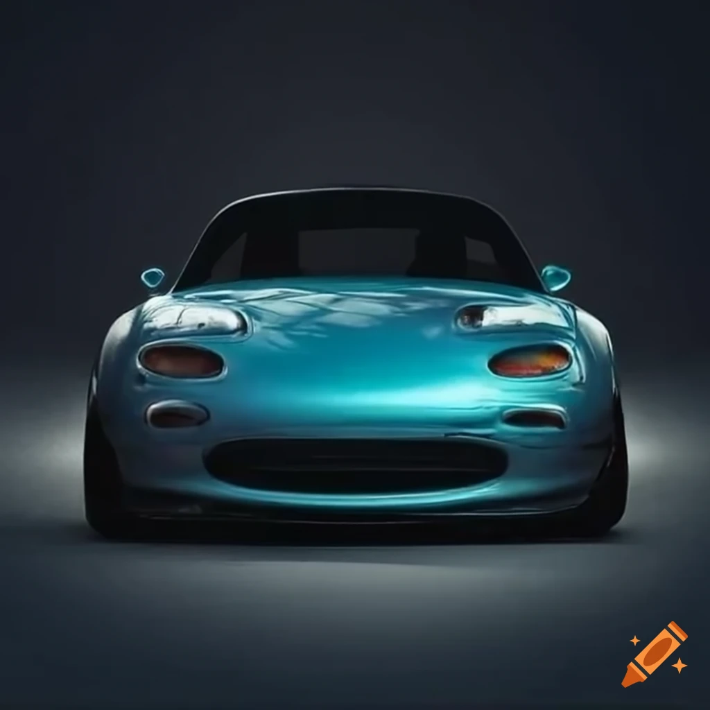 Cheerful miata car with smiling bumper on Craiyon