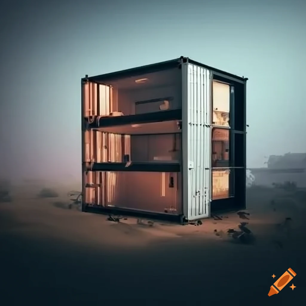 Innovative container house design on Craiyon