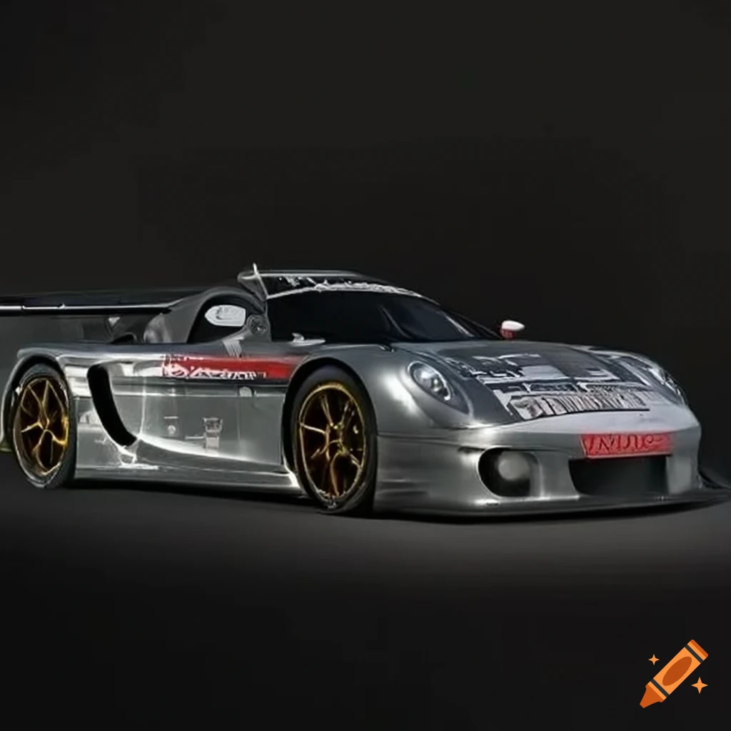 Porsche carrera gt transformed into a gt1 race car on Craiyon