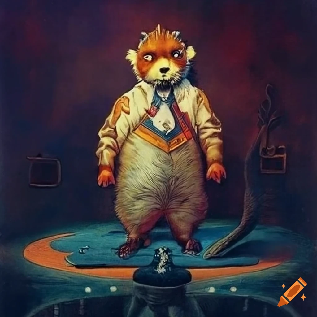 Intricate vintage poster featuring Biggie Star Fox and artistic ...