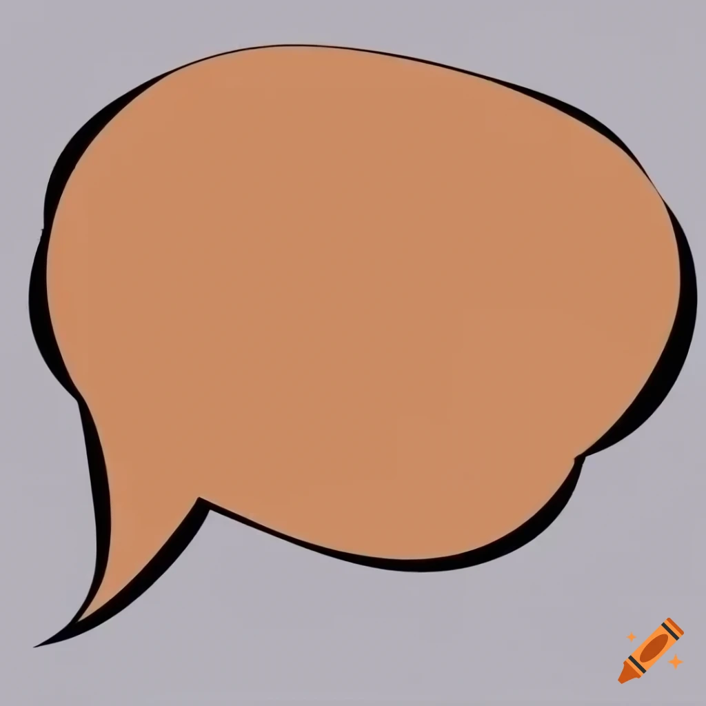 Empty comic dialogue element on white background on Craiyon