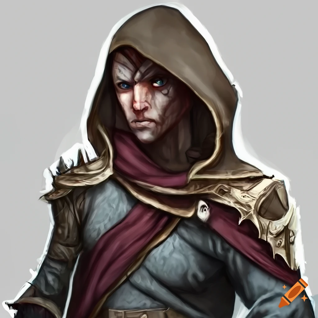 High fantasy thief portrait with a lethal dagger on Craiyon