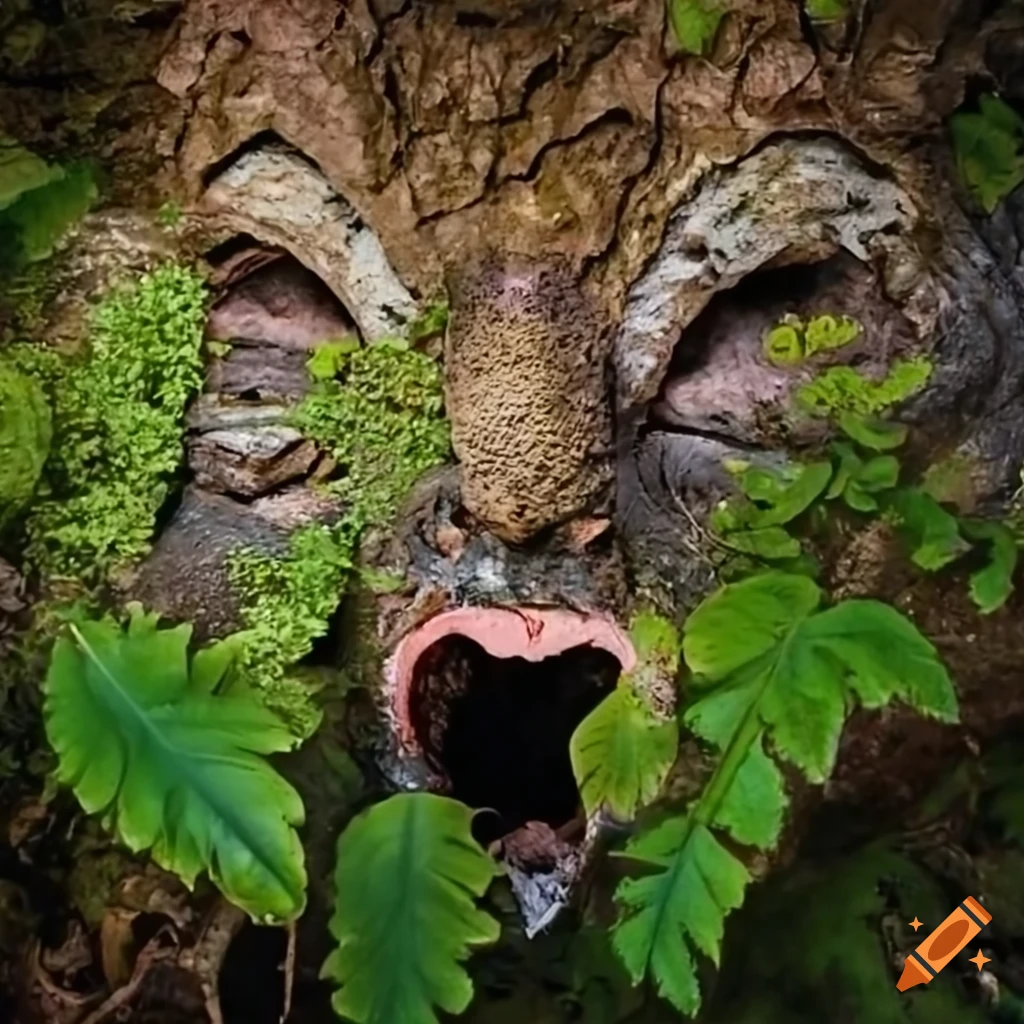 Screaming plants in an underground environment on Craiyon