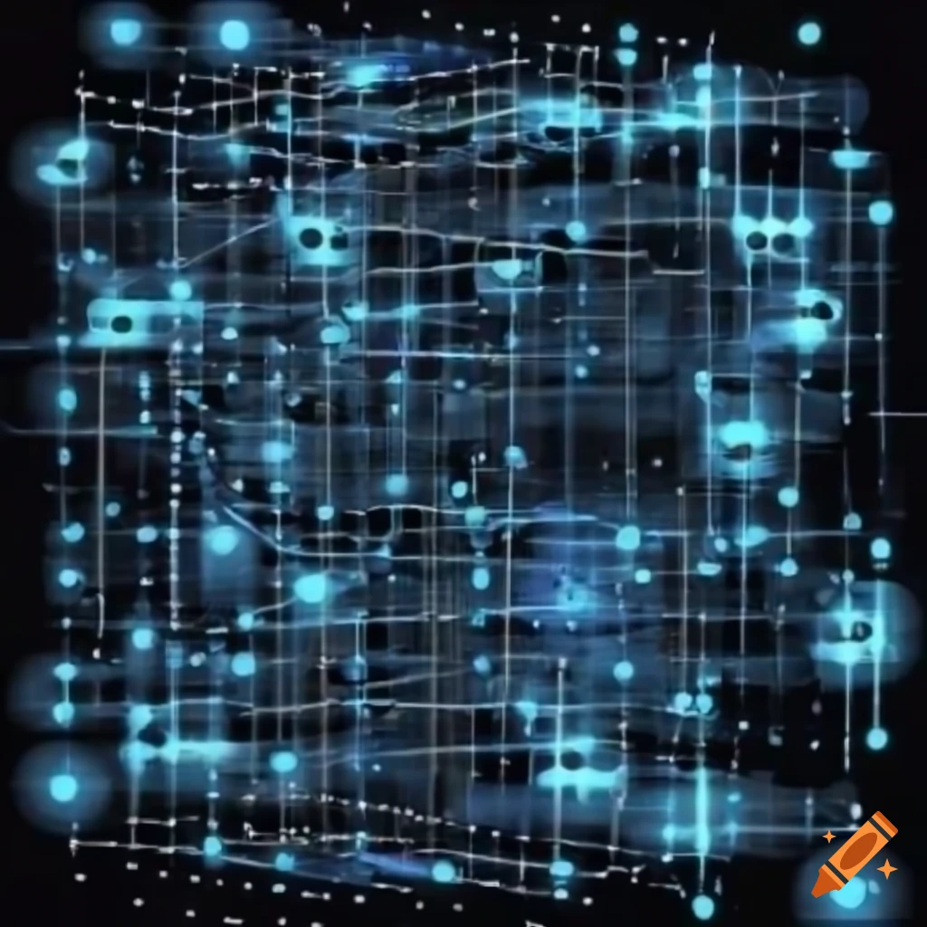 Abstract digital artwork with hints of fitness and neural networks on ...