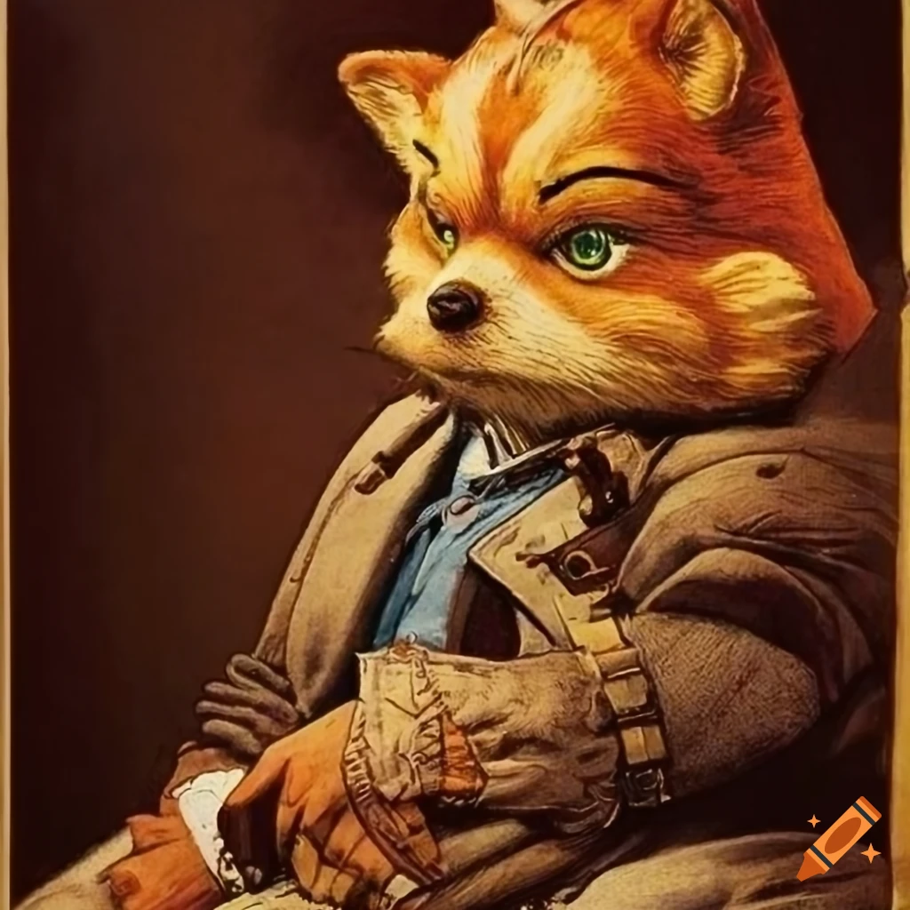 Intricate vintage German Language Star Fox poster with influences from ...