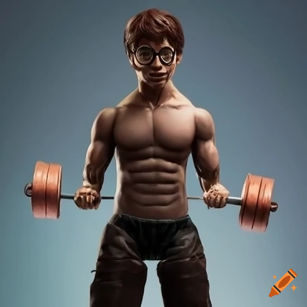 Powerful and muscular figure weight lifting in gym clothes on Craiyon