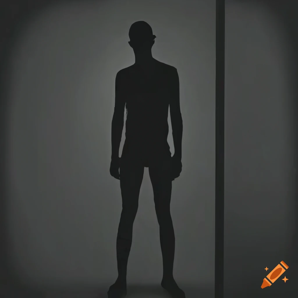 Shadowy figure with a big smile in a dark silhouette on Craiyon