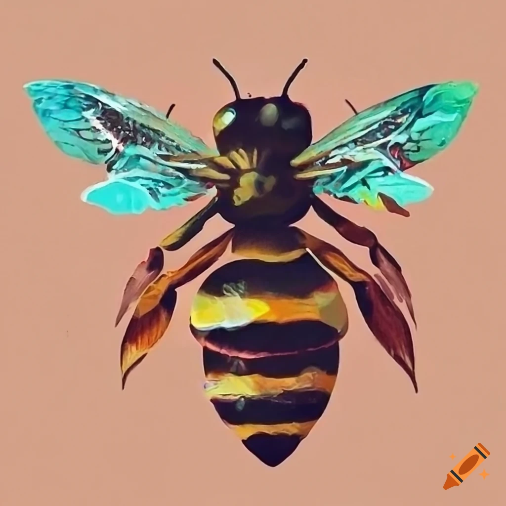 Unique retro bees and pollination art on Craiyon