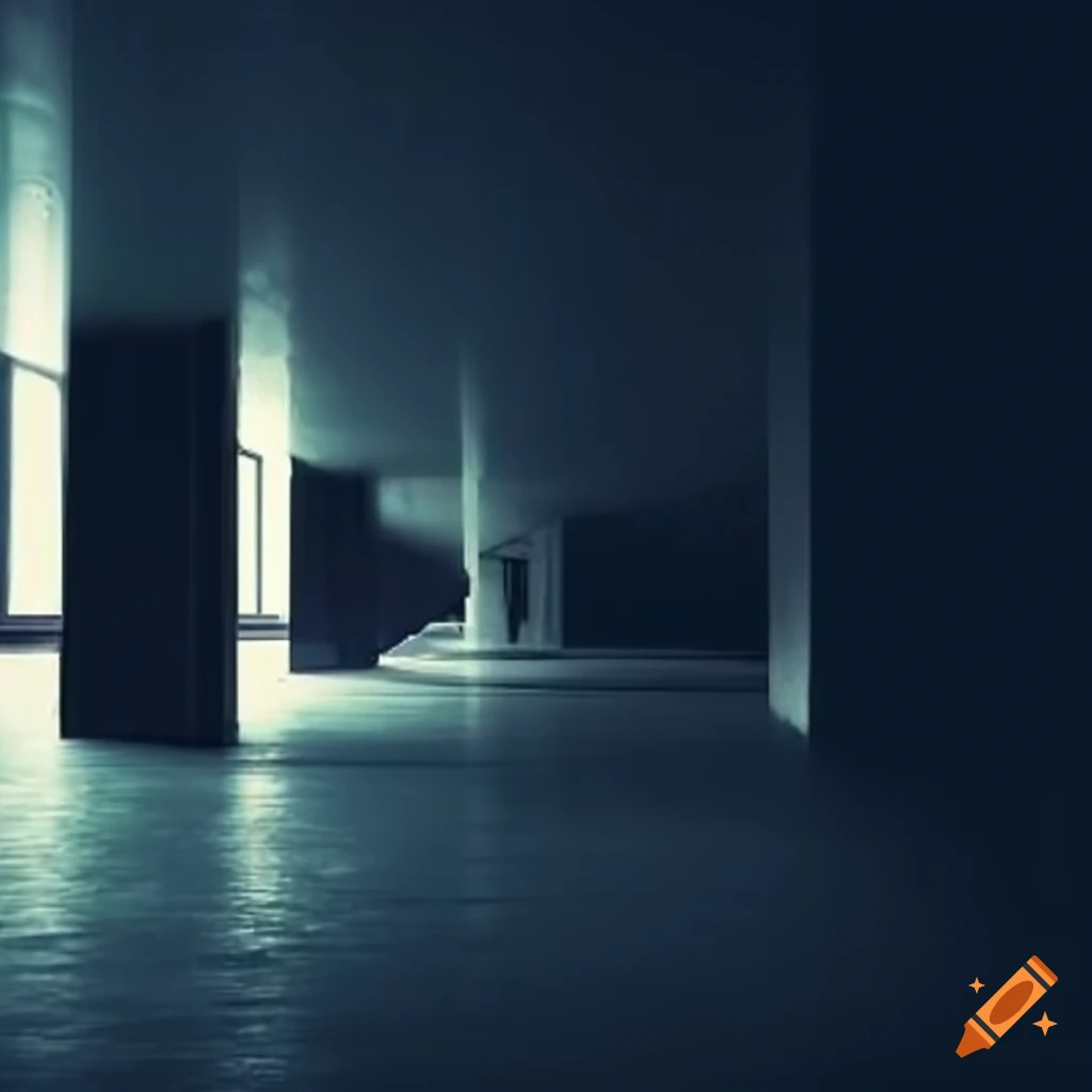 Endless corridors in a liminal space on Craiyon