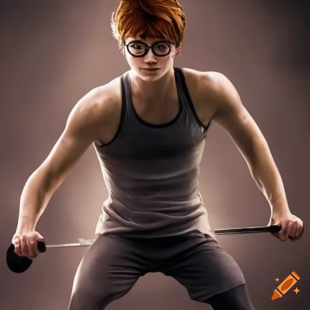 Harry potter showing impressive strength and determination in gym ...
