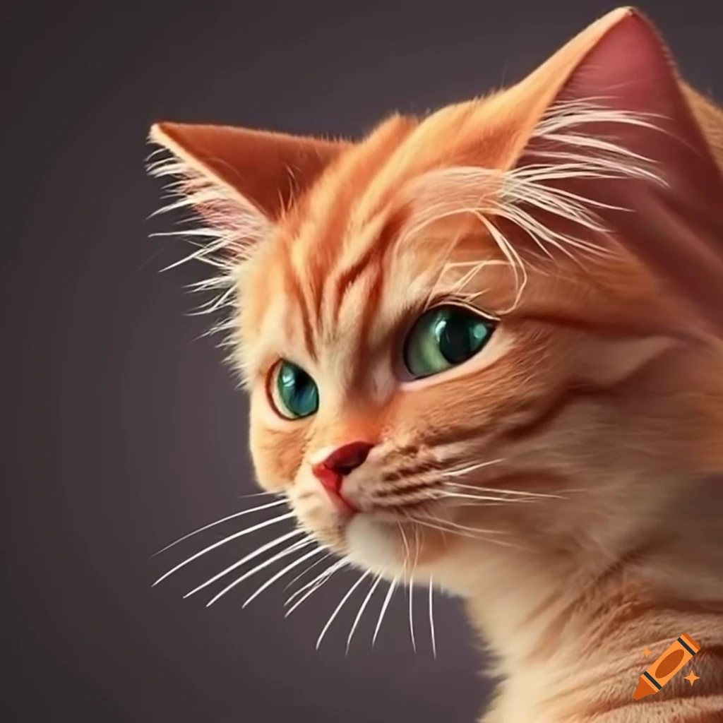 Red fluffy cat on Craiyon