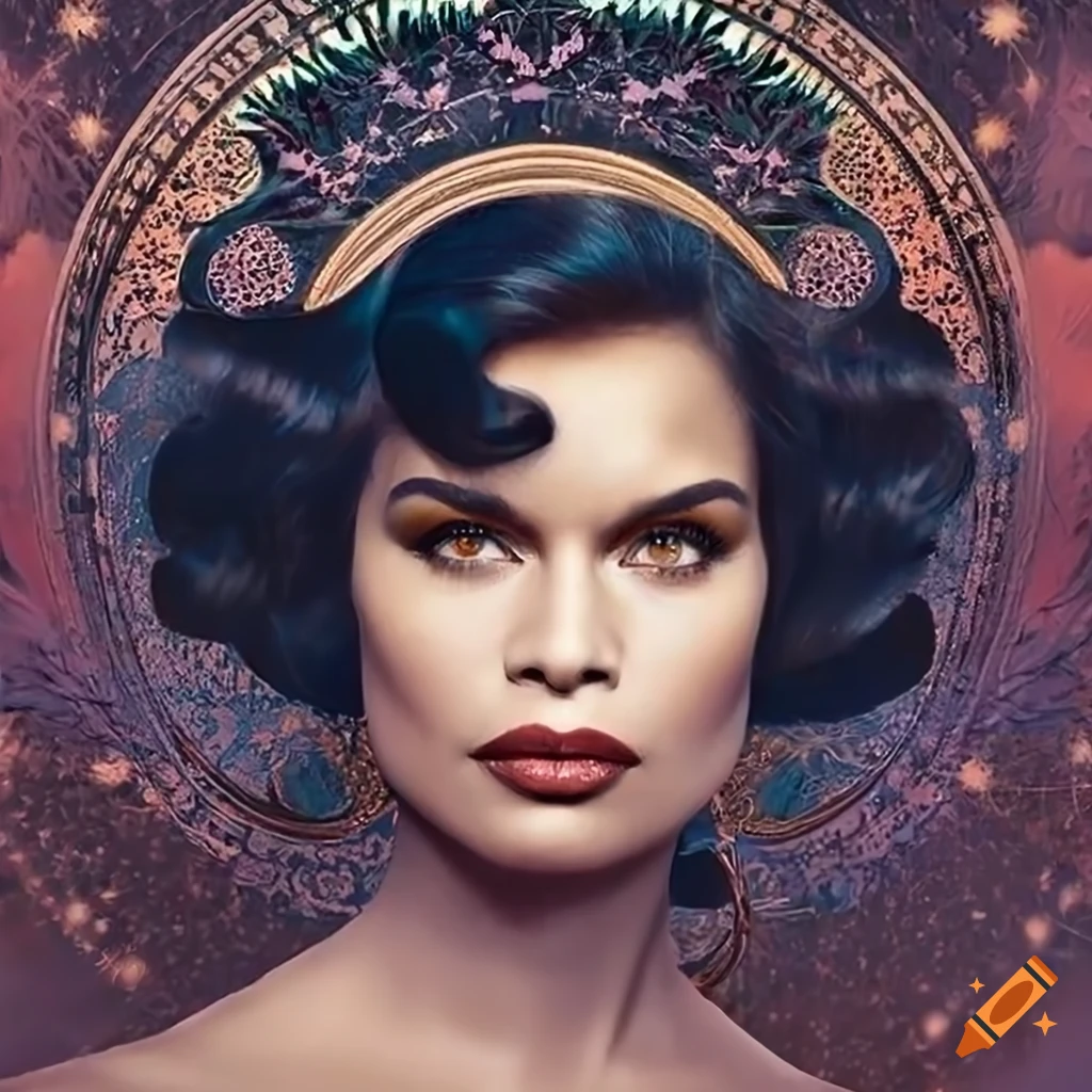 Highly detailed portrait of a woman in art nouveau style on Craiyon