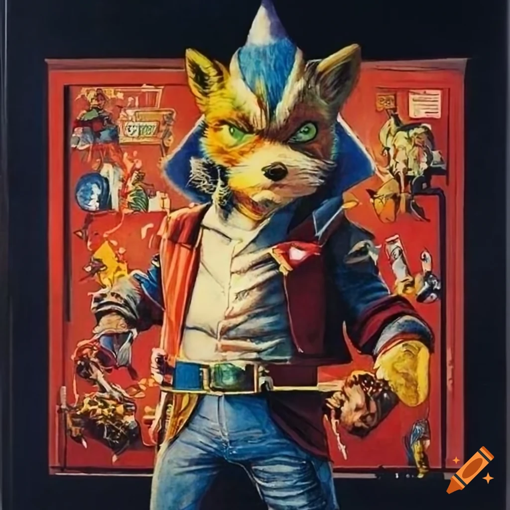 Exploring the world of Star Fox in a vintage poster by Norman Rockwell ...