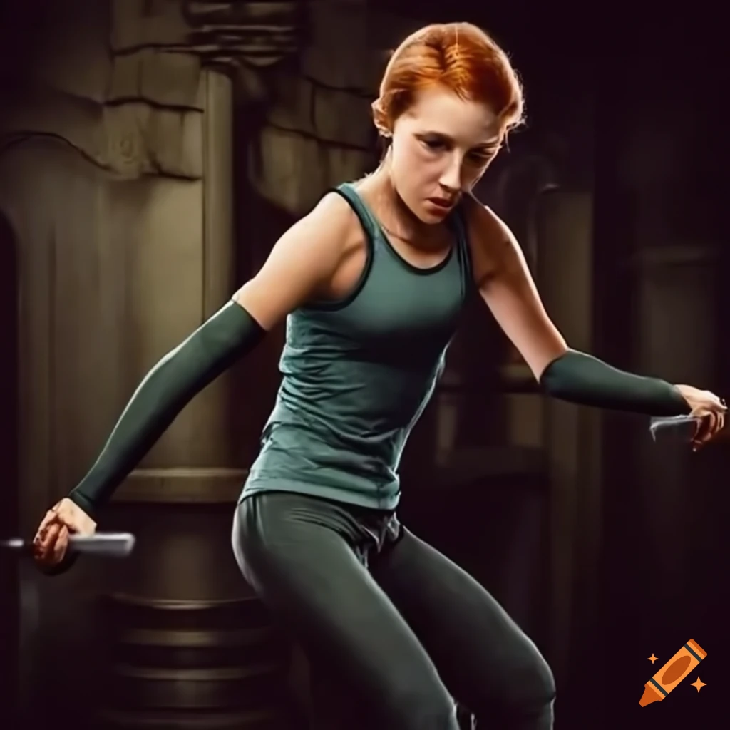 Harry Potter showing strength and determination in gym clothes workout ...